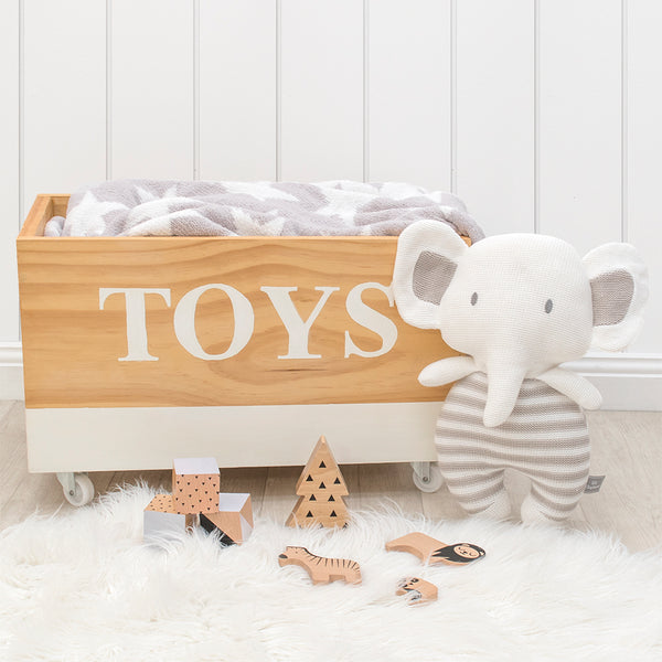 Cotton Knitted Toy - Eli Elephant – Living Textiles Co